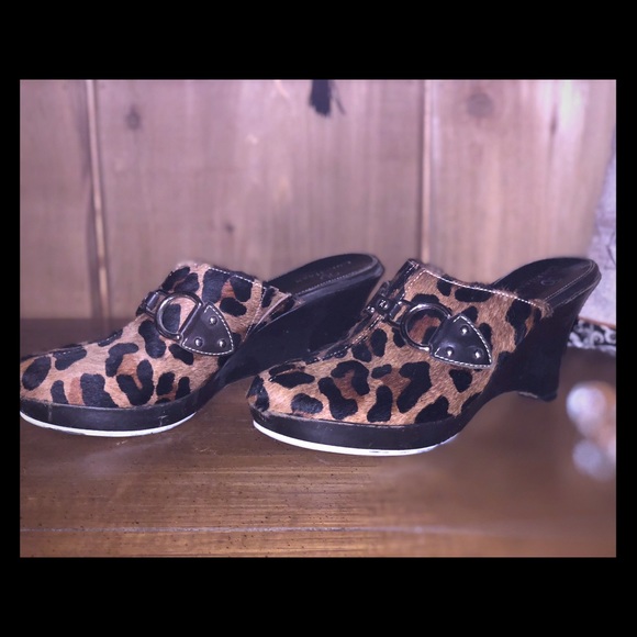 Cole Haan | Shoes | Cole Haan Leopard Print Clogs | Poshmark